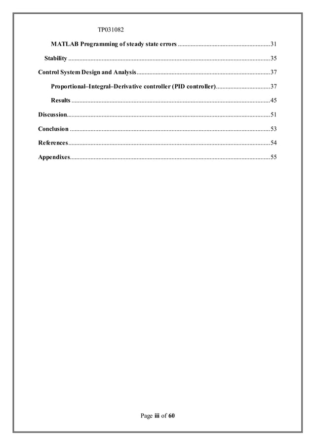Control engineering assignment | DOCX | Physics | Science