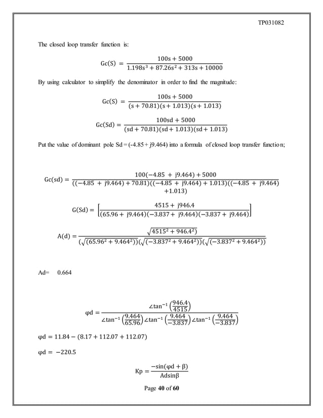 Control engineering assignment | DOCX | Physics | Science