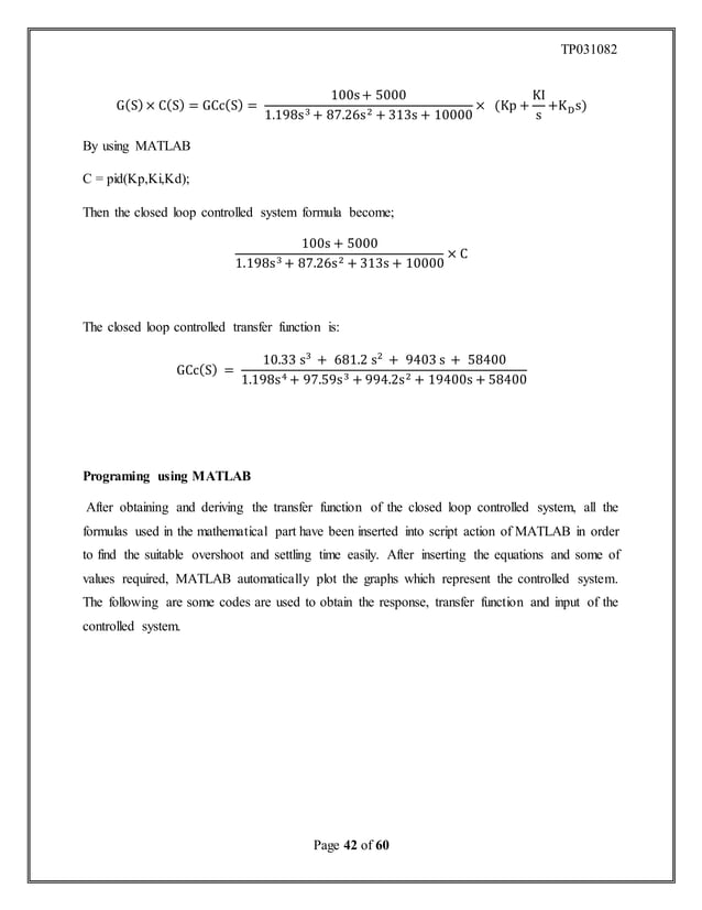 Control engineering assignment | DOCX | Physics | Science