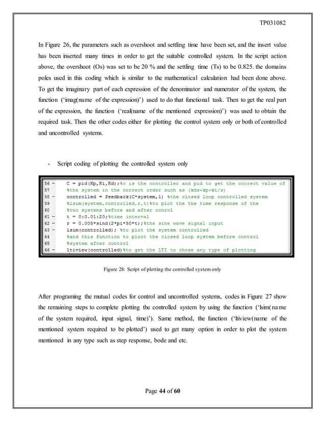 Control engineering assignment | DOCX | Physics | Science