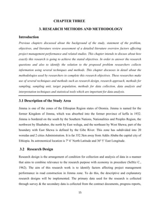 FACTORS AFFECTING ROAD CONSTRUCTION PROJECT PERFORMANCE: A CASE STUDY ...