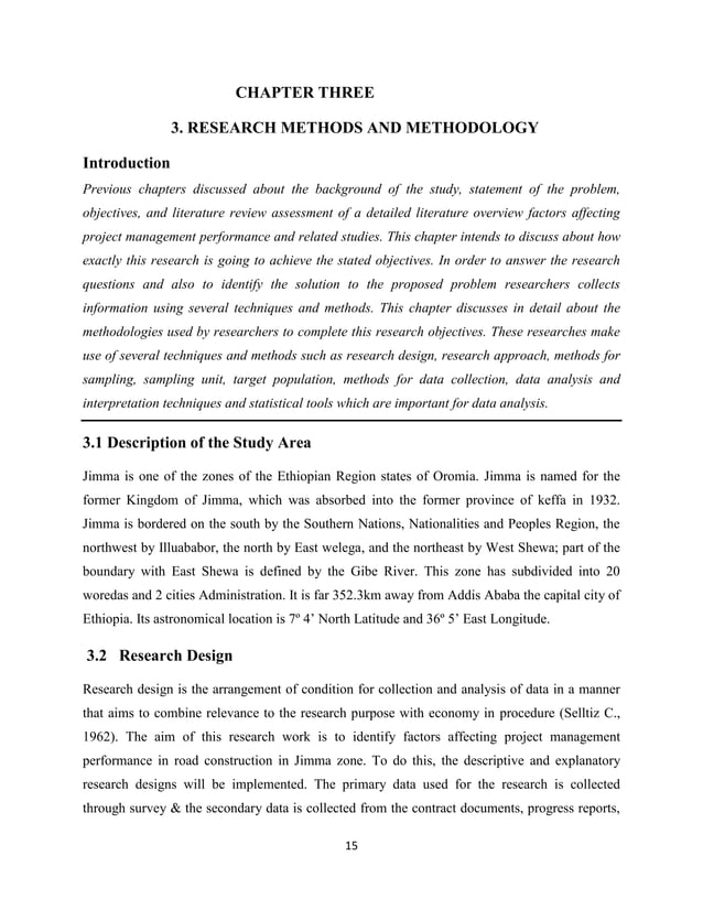 FACTORS AFFECTING ROAD CONSTRUCTION PROJECT PERFORMANCE: A CASE STUDY ...