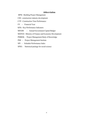 FACTORS AFFECTING ROAD CONSTRUCTION PROJECT PERFORMANCE: A CASE STUDY ...