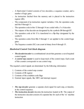 Control Units : Microprogrammed and Hardwired:control unit | DOCX