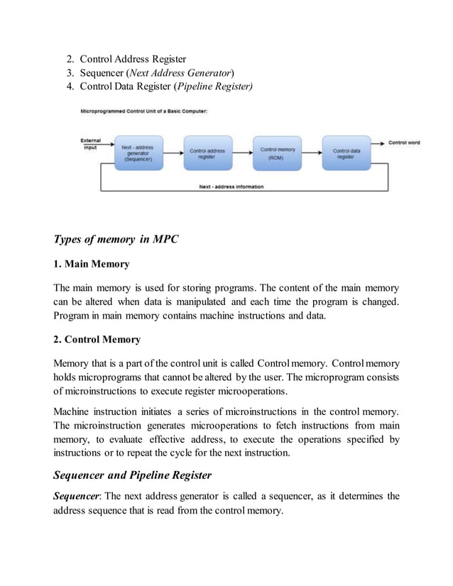 Control Units : Microprogrammed and Hardwired:control unit | DOCX | Programming Languages ...