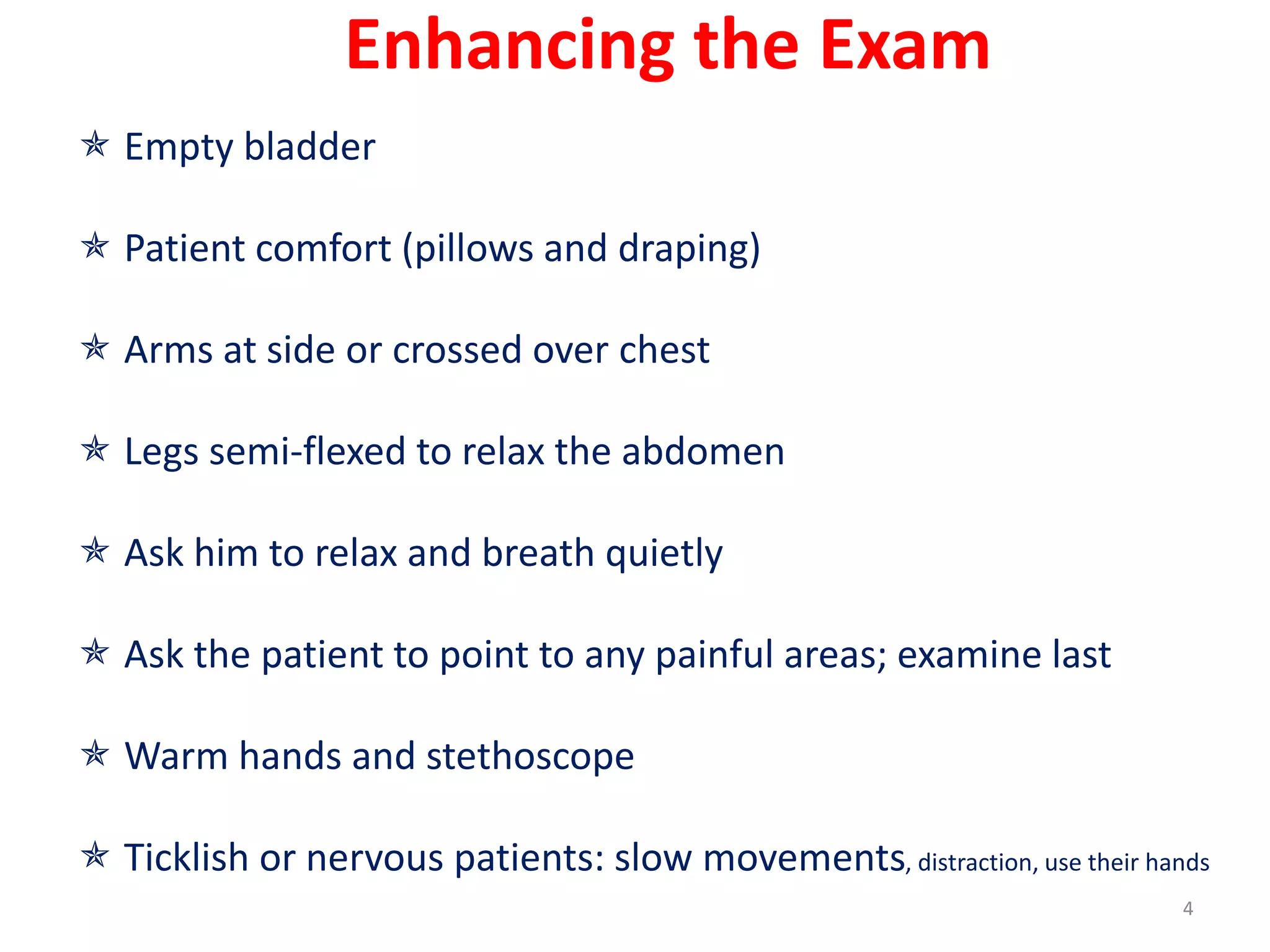Abdoiminal examination | PPTX