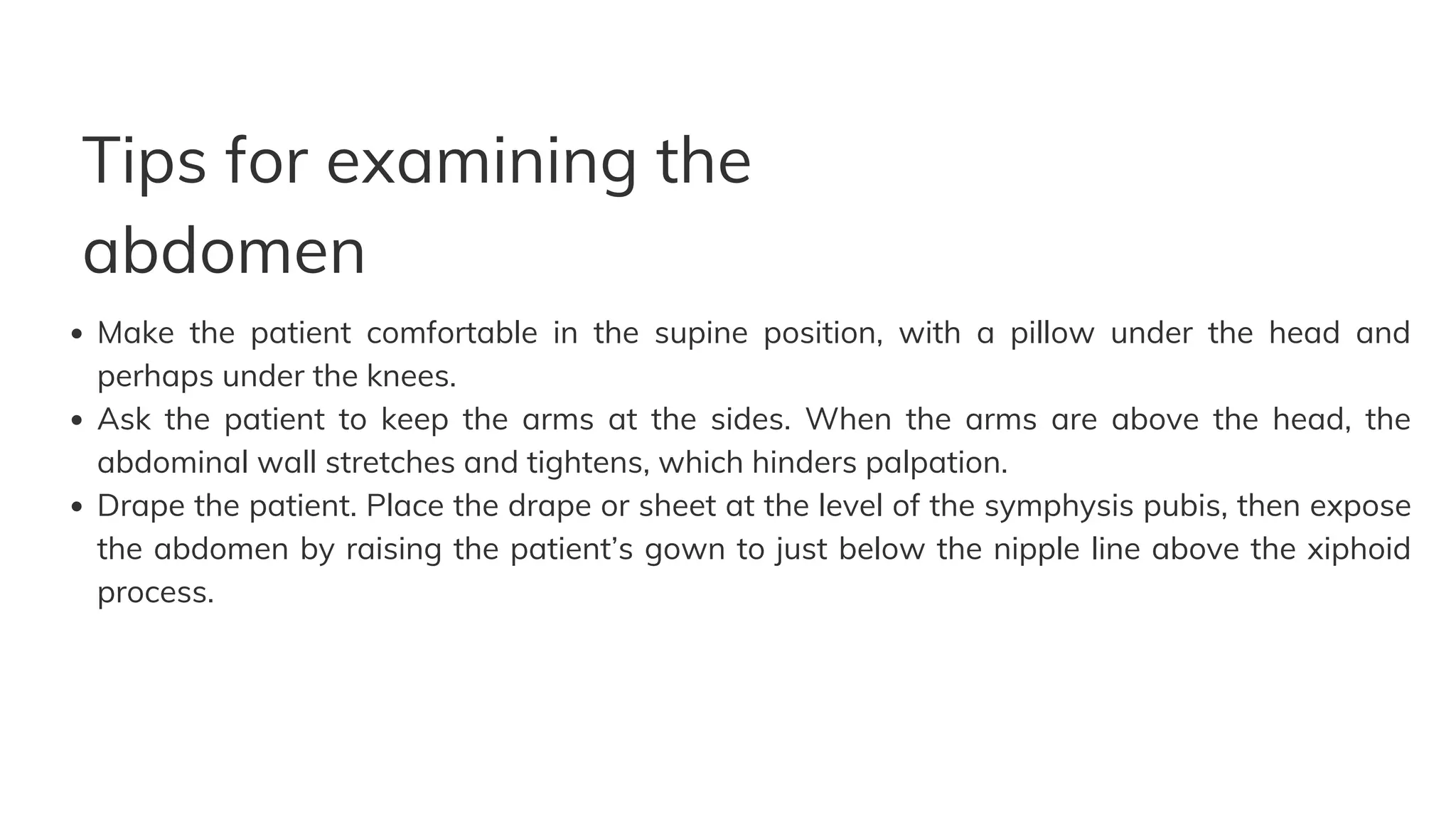 Physical Examination of the Abdomen | PDF