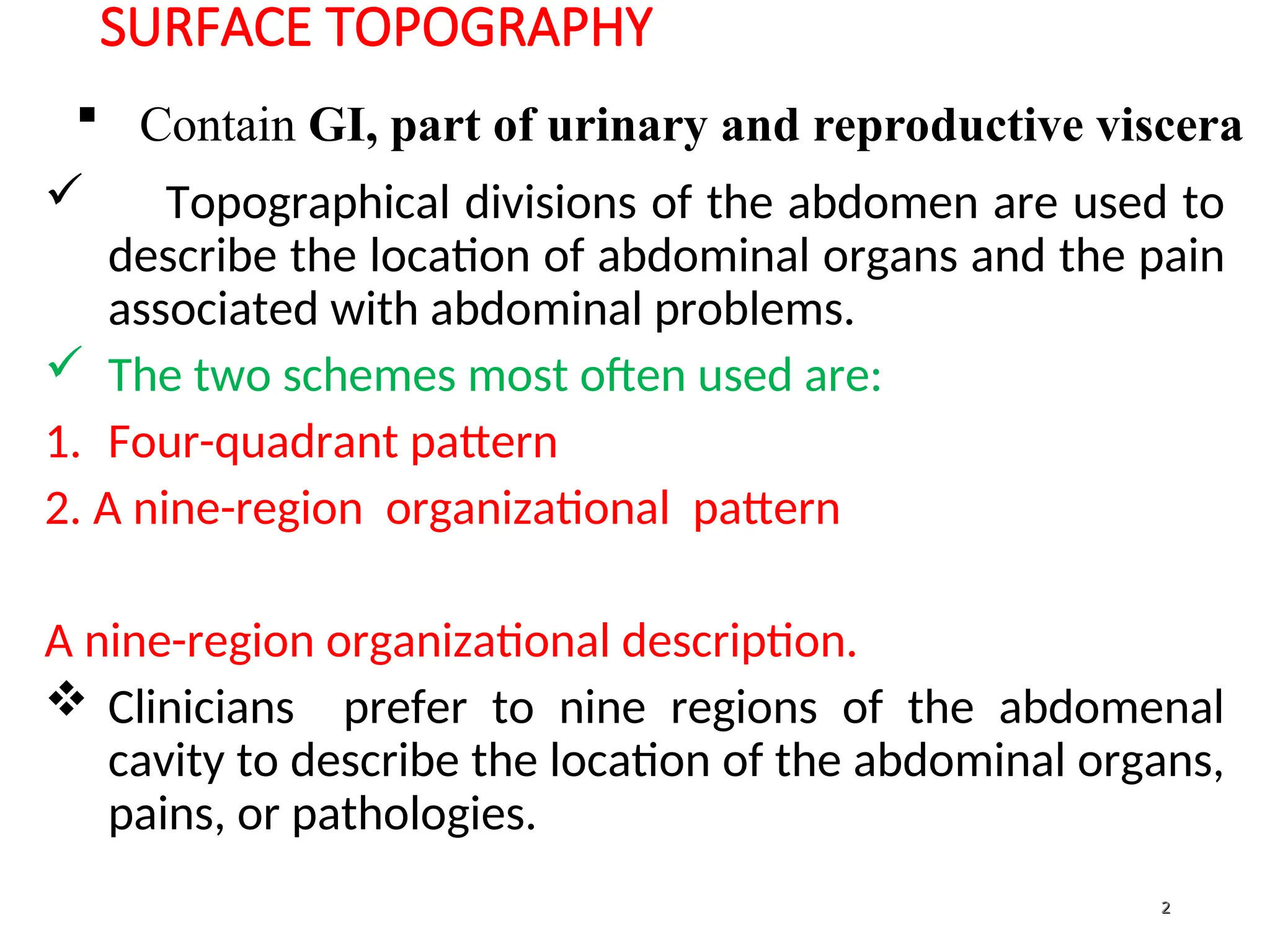 Abdomen 1st for MD.ppt Abdomen anatomy medicine | PPT