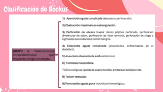 Abdomen agudo, que es, clasificación y generalidades | PDF