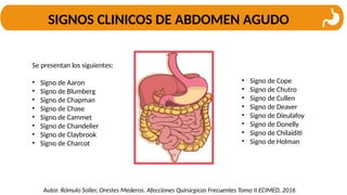 abdomen agudo, concepto, clasificacion, manejo | PPTX