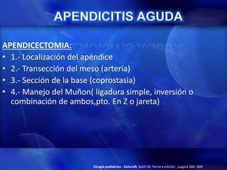 Apendicitis y Peritonitis en Pediatria | PPTX