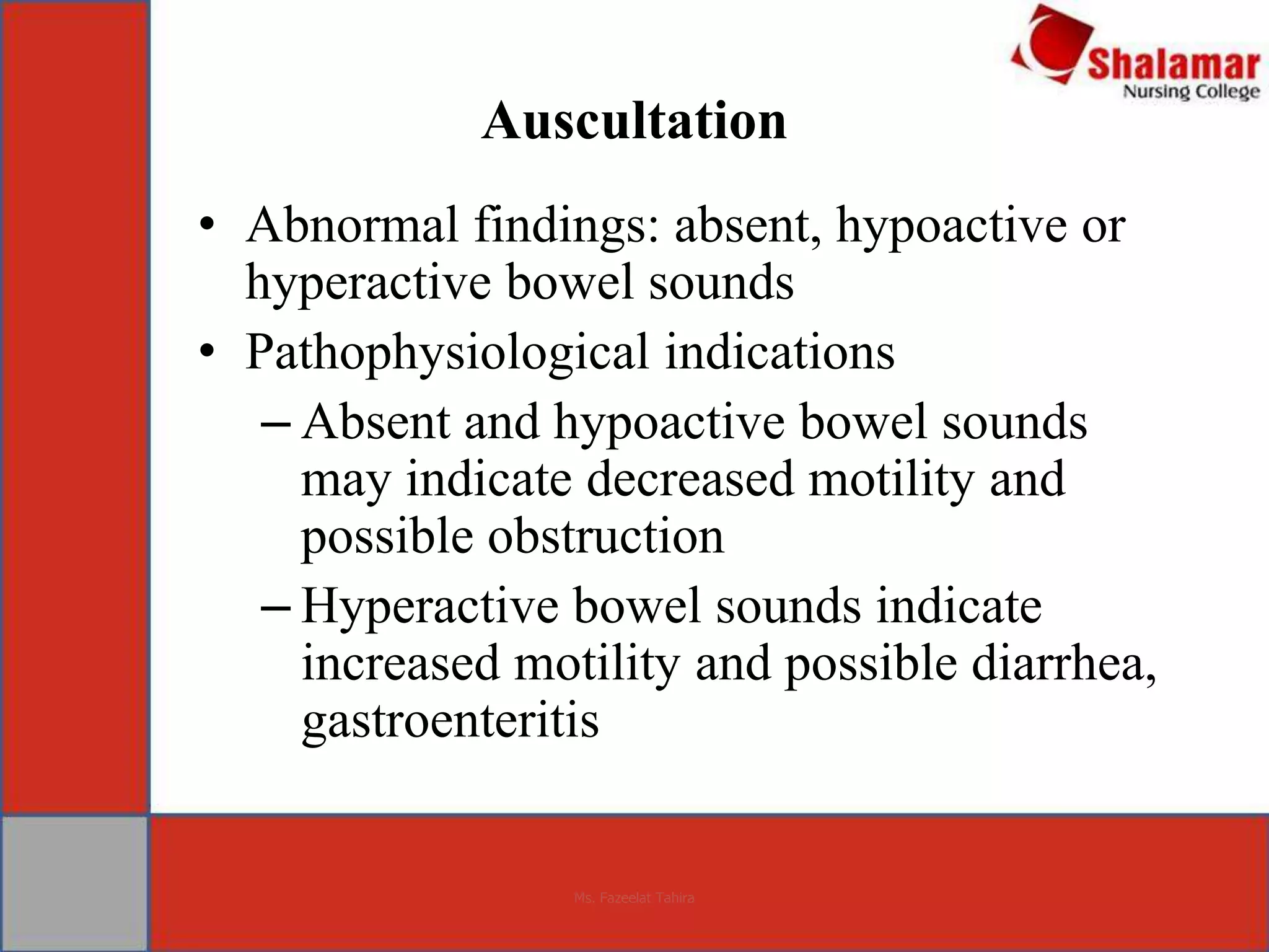 Assessment of Abdomen, anus & rectum | PPTX