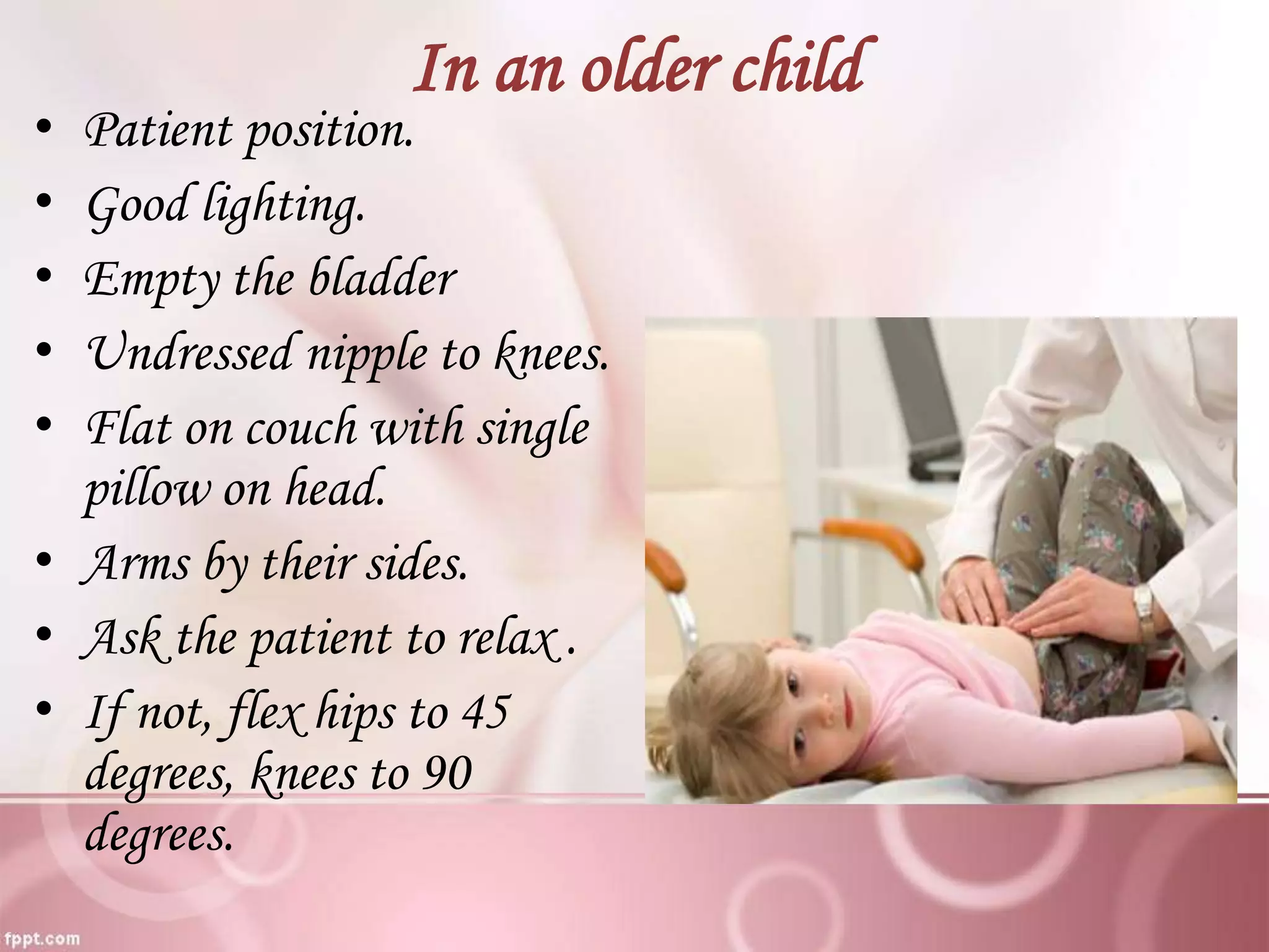 Abdomen examination paeds | PPTX
