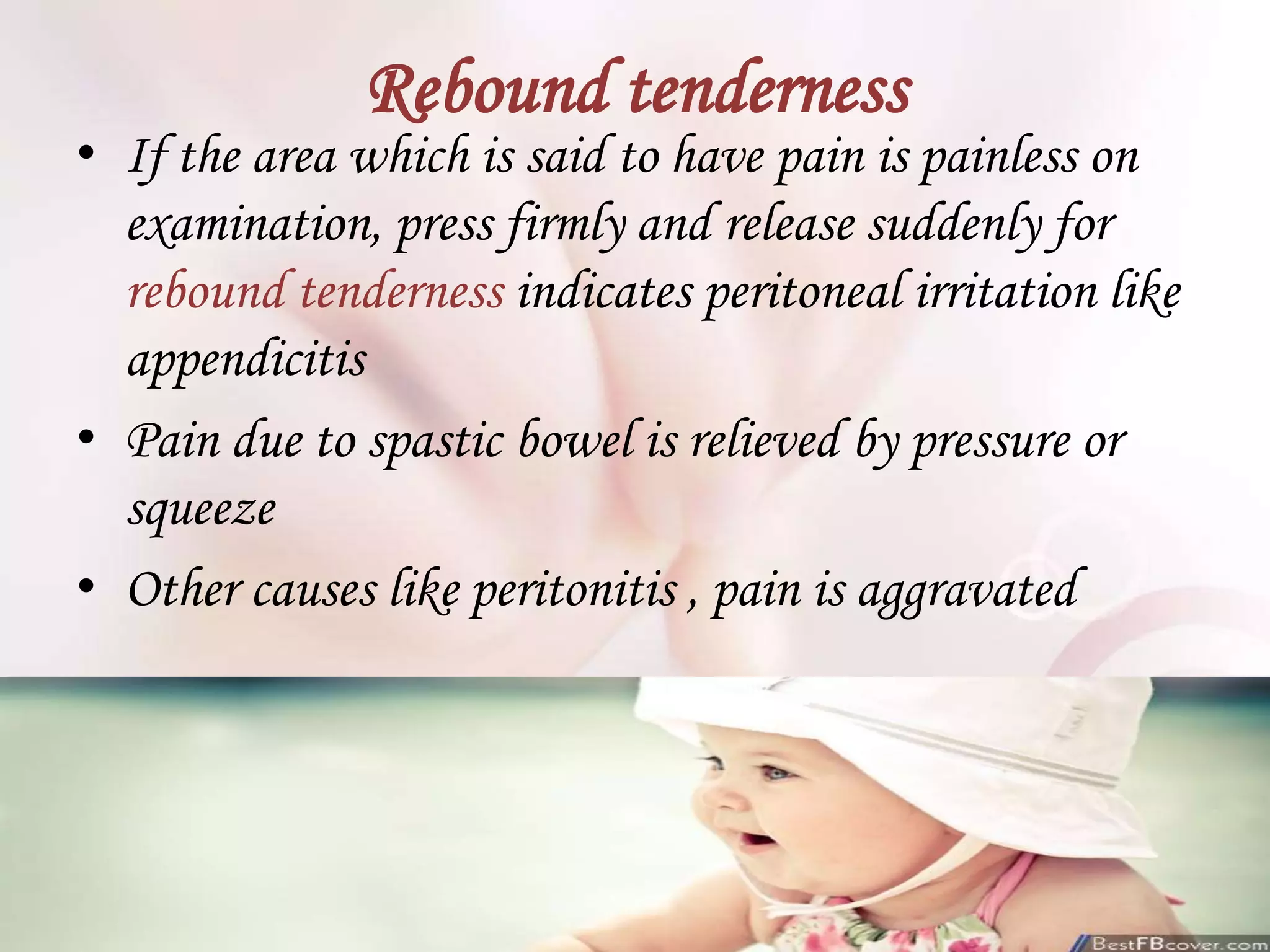 Abdomen examination paeds | PPTX