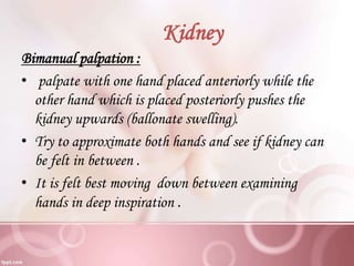 Abdomen examination paeds | PPTX