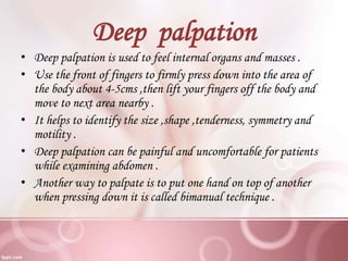 Abdomen examination paeds | PPTX