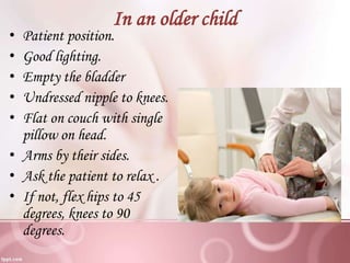 Abdomen examination paeds | PPTX