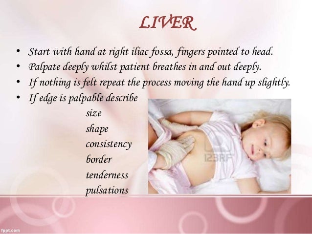 Abdomen examination paeds