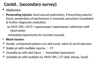 Comprehensive Management of Abdominal Injuries in Trauma Care | PPTX