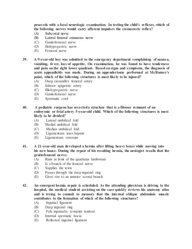 Abdomen mc qs with answers key