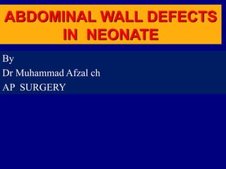 abdomen wall defects in neonate,exomphalos.ppt
