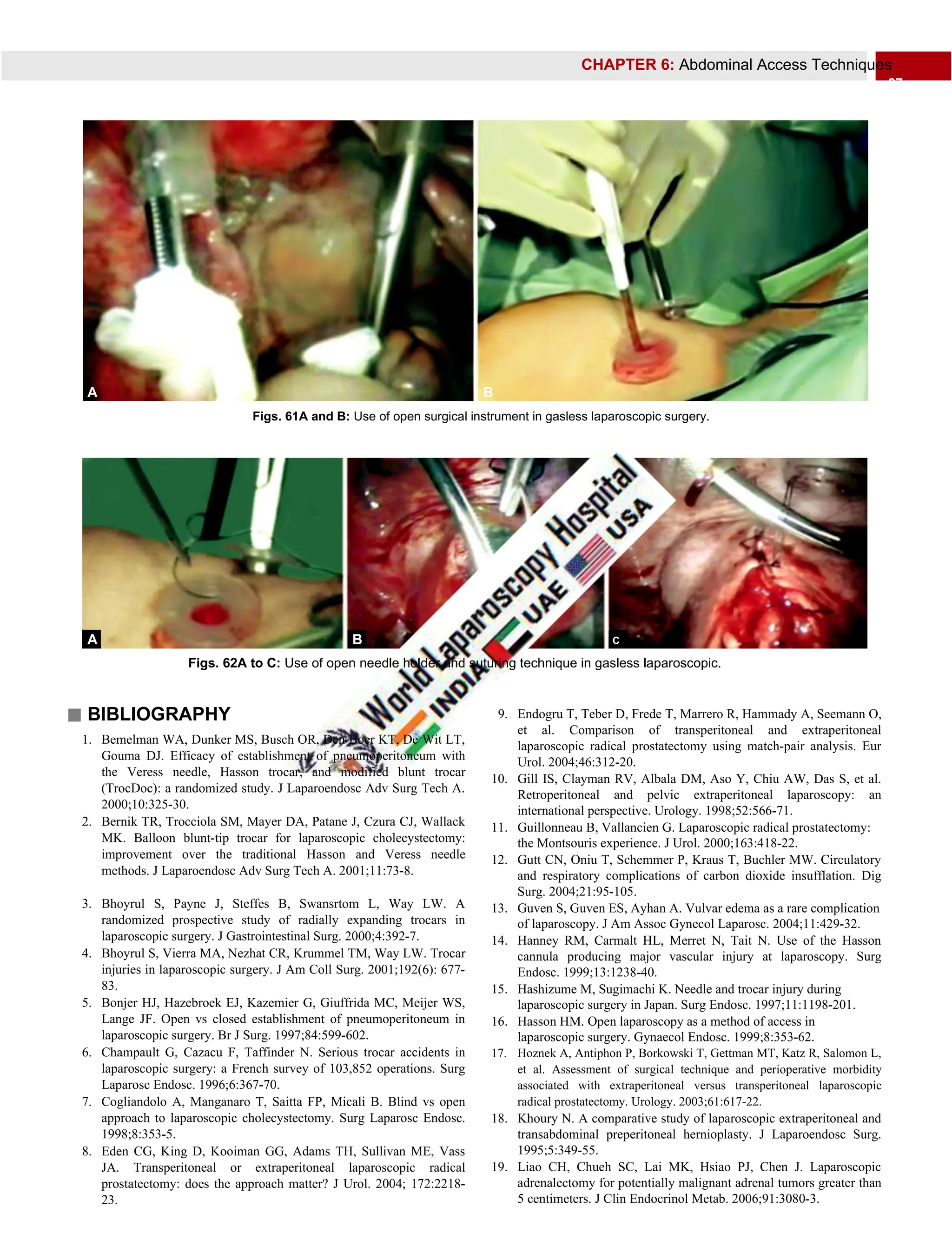 Abdominal Access Techniques at world laparoscopy hospital | DOC