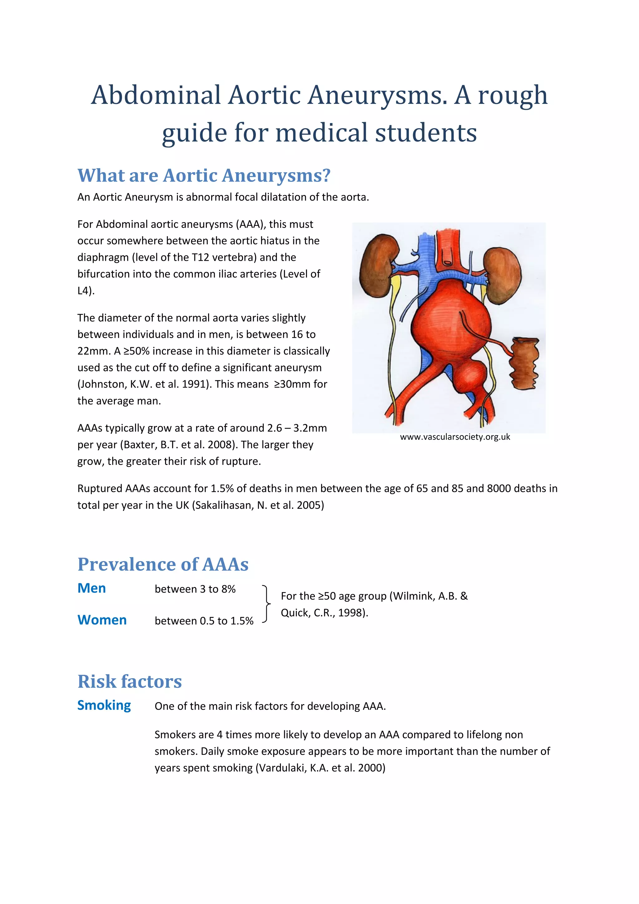 Abdominal Aortic Aneurysms | PDF