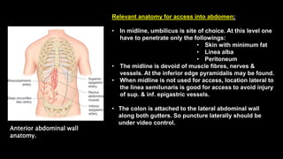 Abdominal Access Techniques in laparoscopy | PPTX