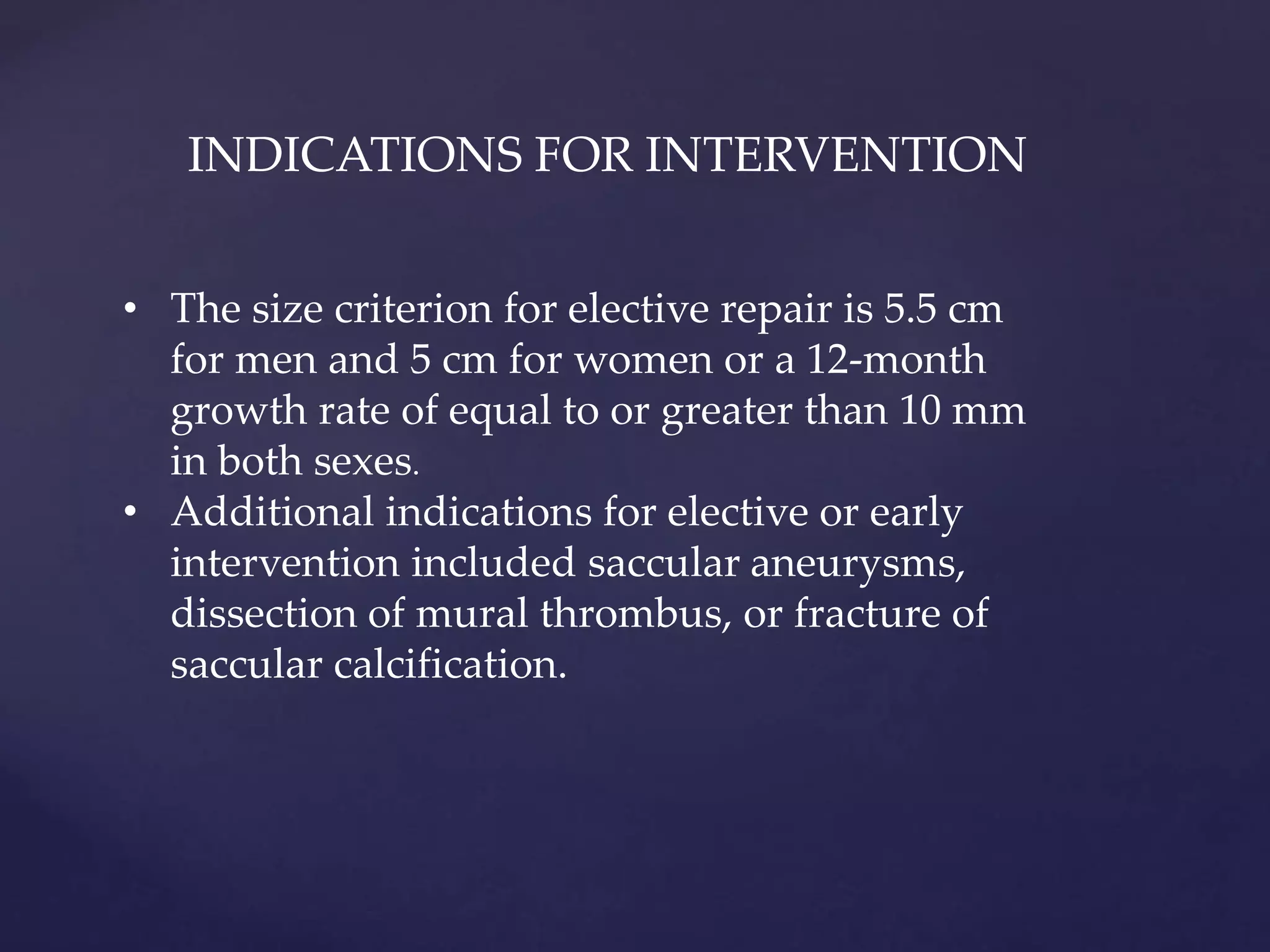 Abdominal aortic aneurysm | PPTX