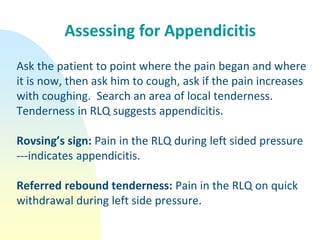 Abdominal Assessment.power point presentation | PPT