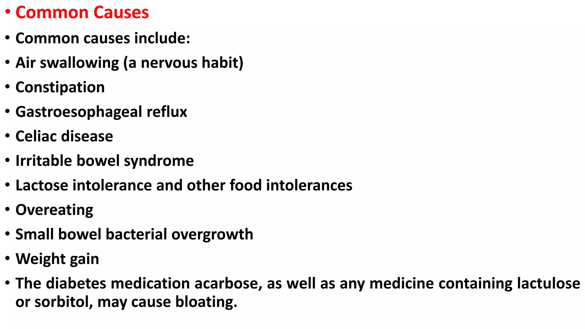 Abdominal bloating 31 possible causes of abdominal bloating and abdominal pain | PDF