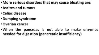 Abdominal bloating 31 possible causes of abdominal bloating and ...
