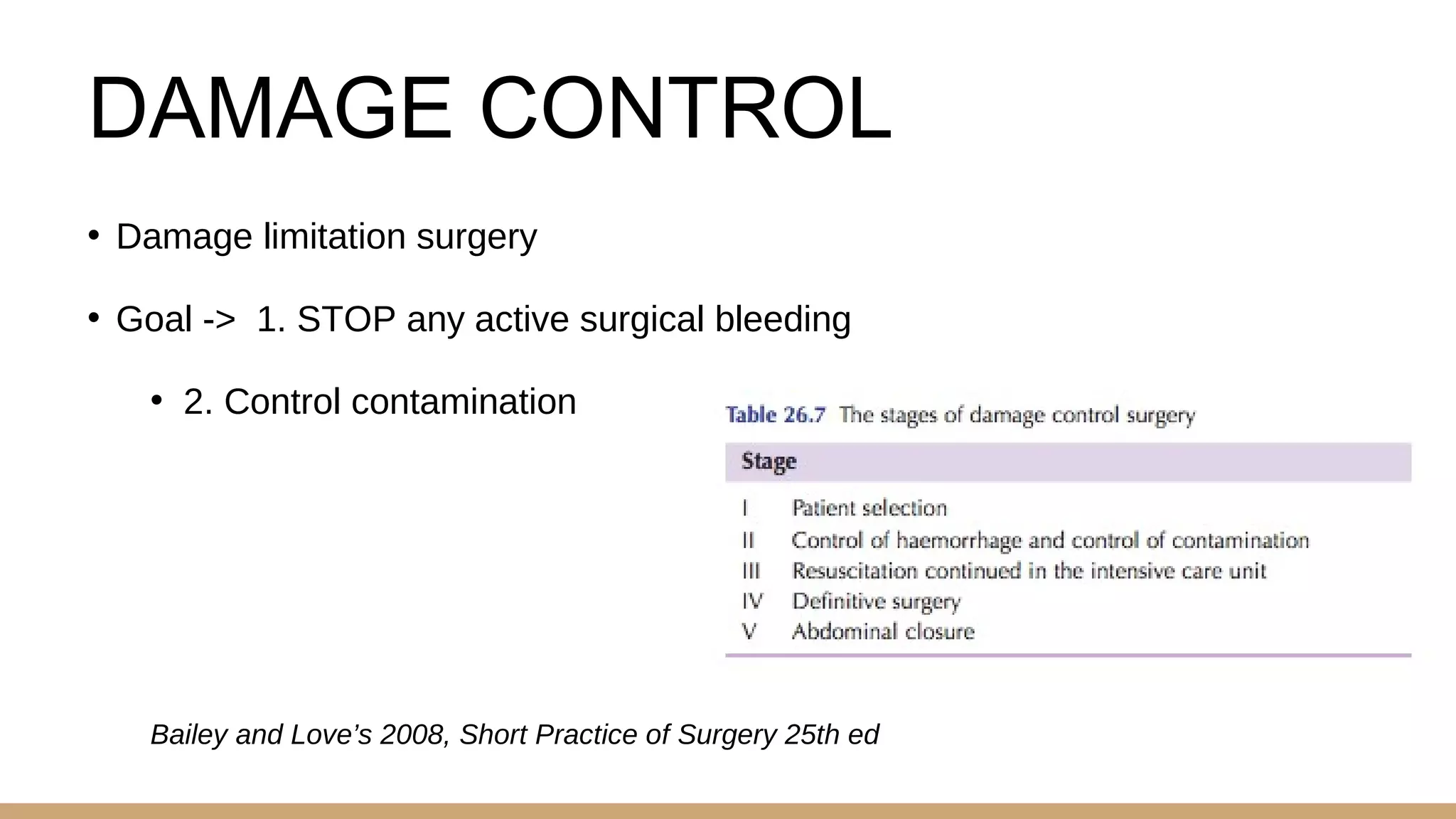 Abdominal Blunt Trauma and Damage Control Surgery | PPT
