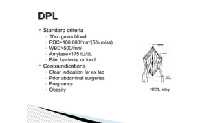 Abdominal Blunt Trauma and Damage Control Surgery | PPT