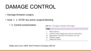 Abdominal Blunt Trauma and Damage Control Surgery | PPT