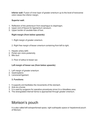 Abdominal Cavity And Peritoneum Questions And Answers | PDF