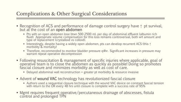Abdominal compartment syndrome | PPT