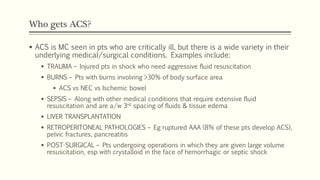 Abdominal compartment syndrome | PPTX | Digestive Disorders | Diseases ...