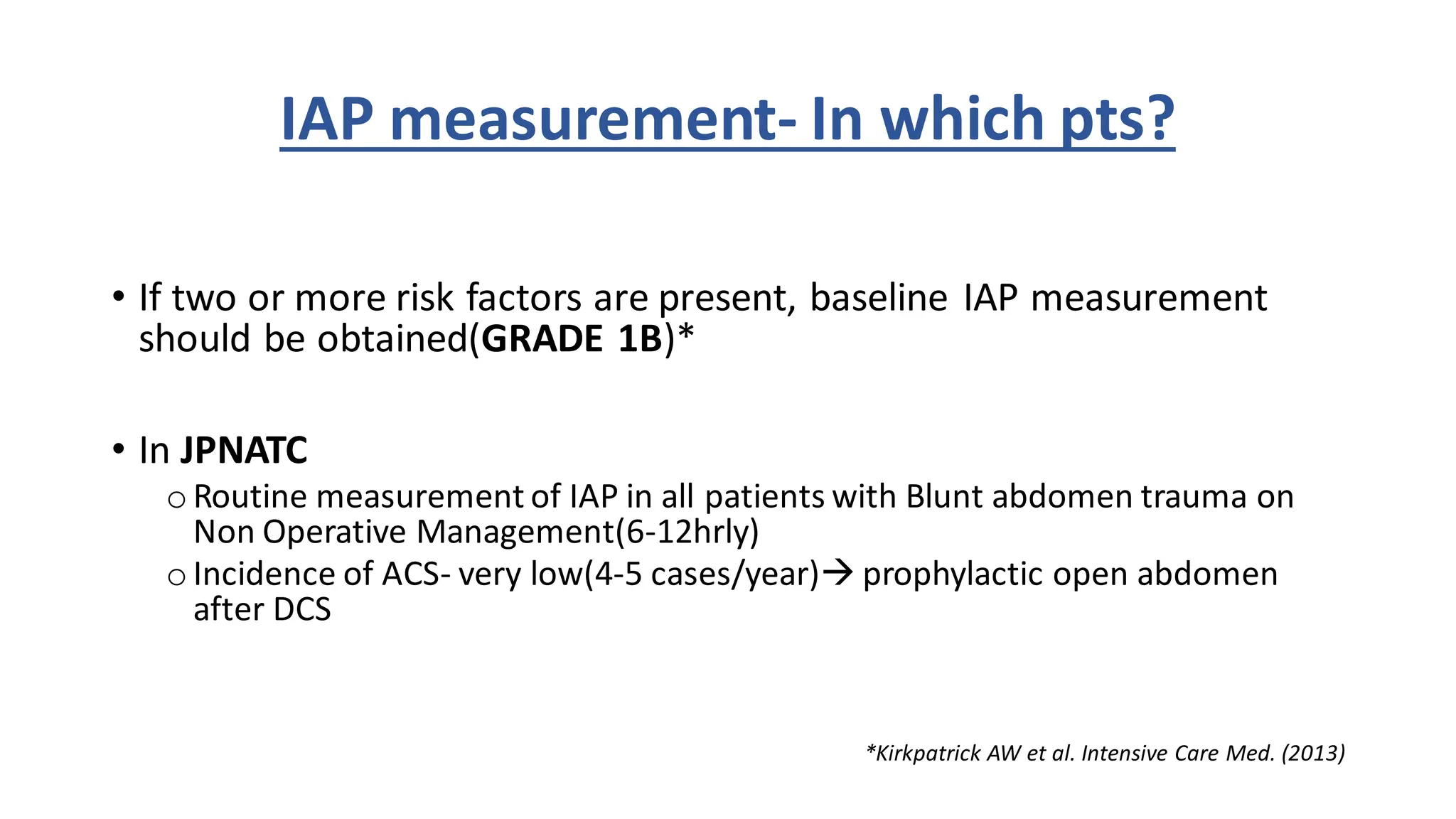 Abdominal Compartment Syndrome definition,presentation and managememt | PPT