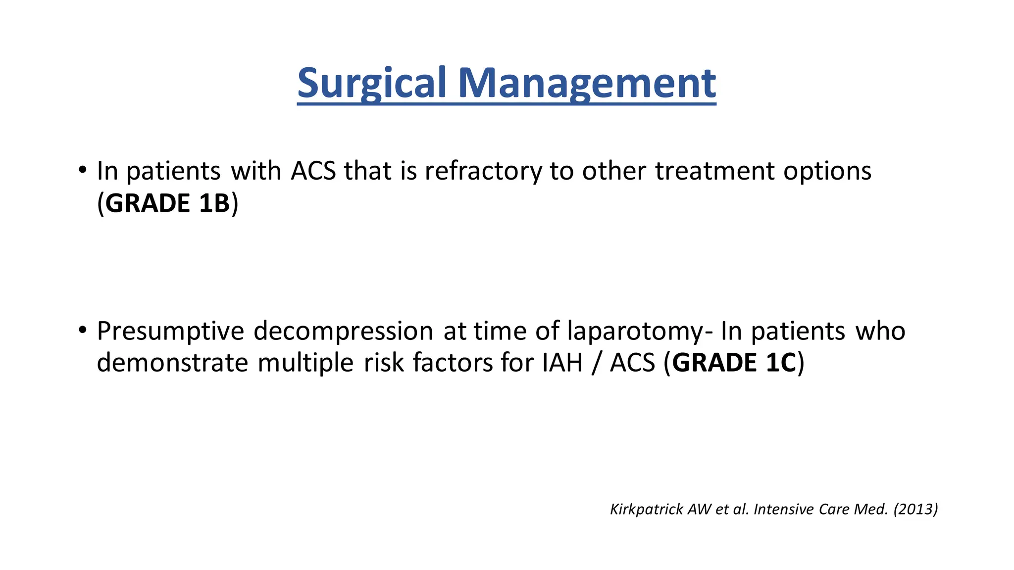 Abdominal Compartment Syndrome definition,presentation and managememt | PPT