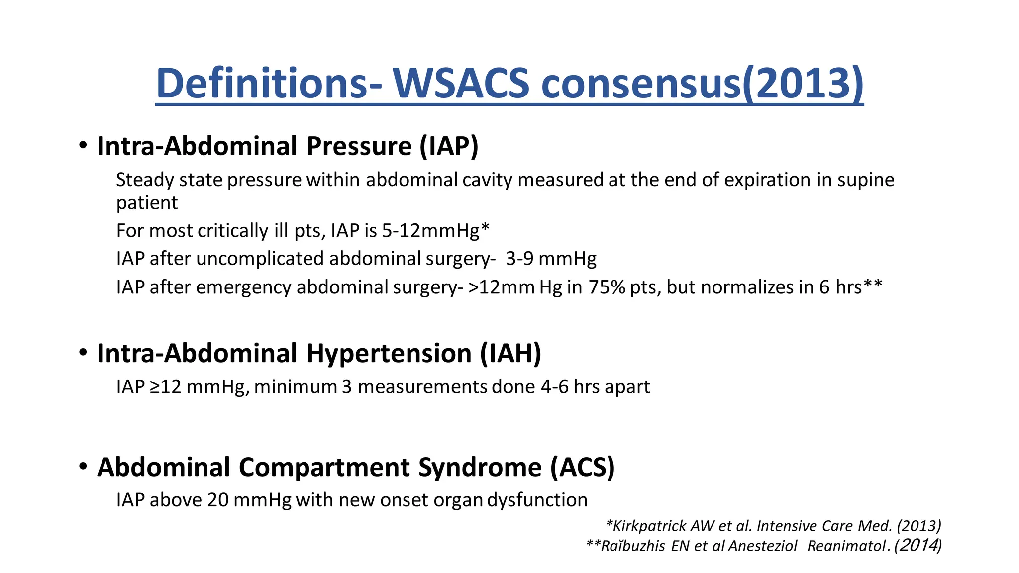 Abdominal Compartment Syndrome definition,presentation and managememt | PPT