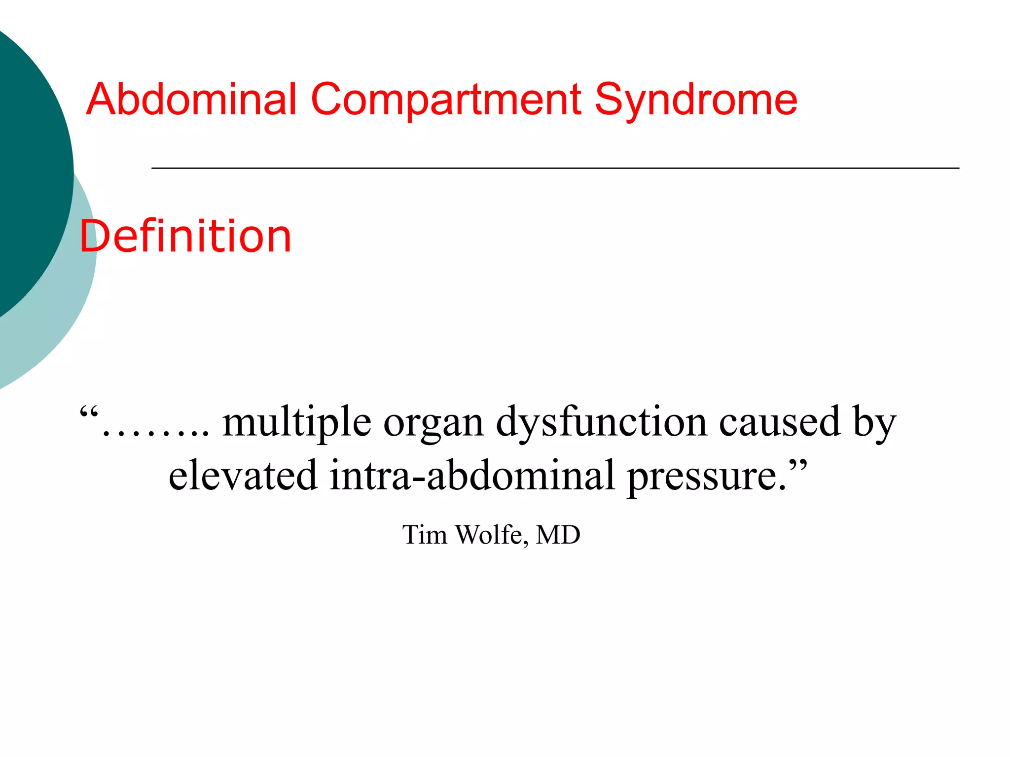 Abdominal compartment syndrome[1] | PPTX