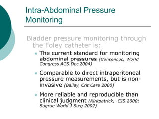 Abdominal compartment syndrome[1] | PPT