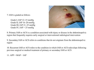 Abdominal compartment syndrome and septic abdomen | PPTX