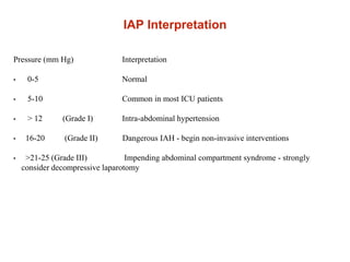 Abdominal compartment syndrome and septic abdomen | PPT