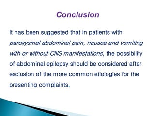 Abdominal epilepsy | PPTX