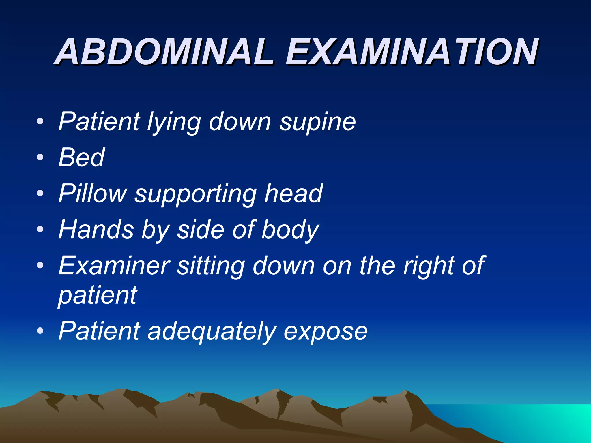 Abdominal examination | PPT