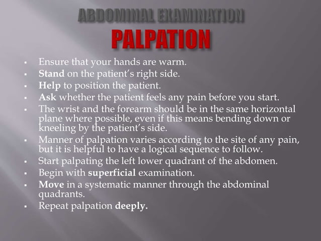 Abdominal examination | PPT