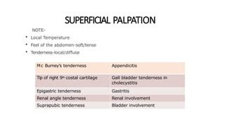 Abdominal examination. Clinical medicine | PPTX