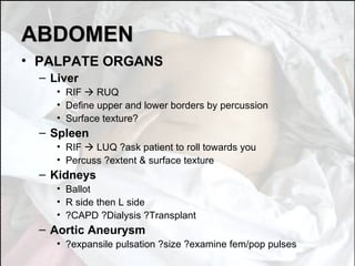 Abdominal Examination | PPT